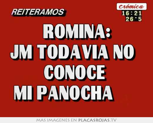 Romina “jm Todavía No Conoce Mi Panocha” Placas Rojas Tv